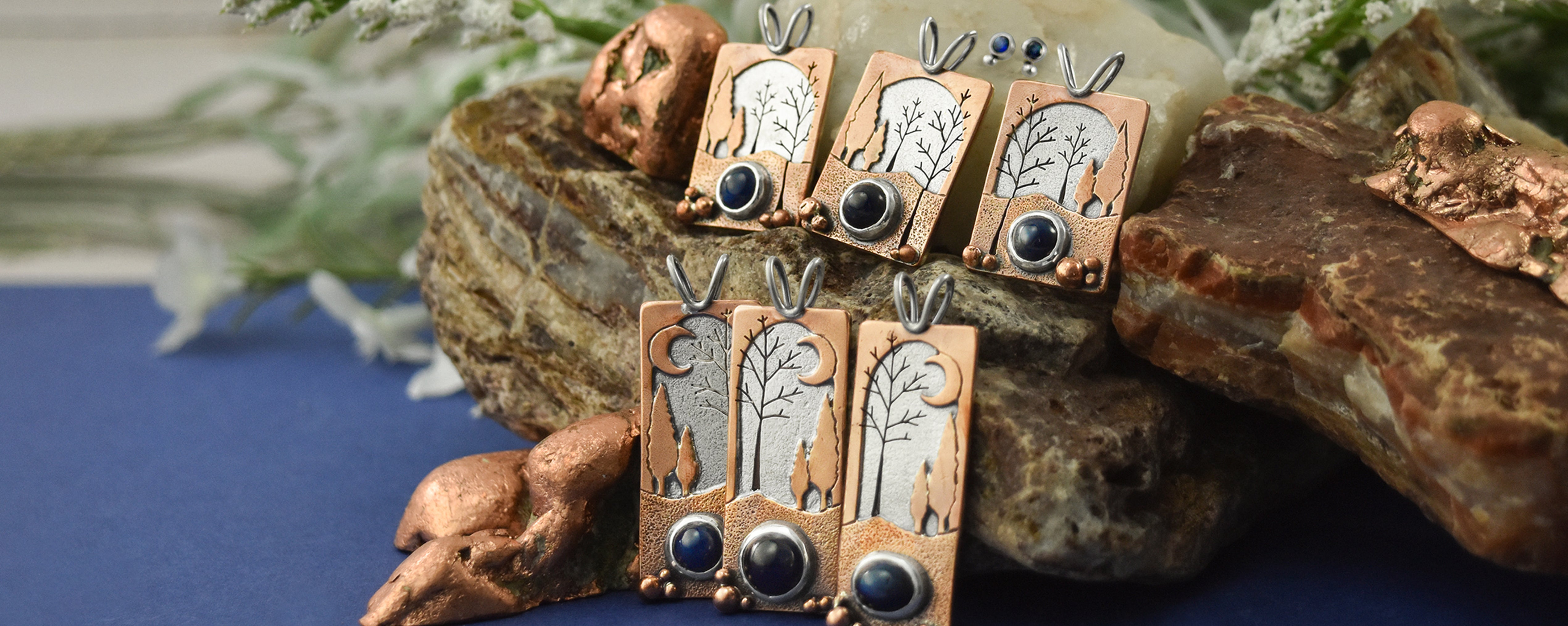 Handcrafted Sterling Silver and Copper Nature Jewelry made in Michigan